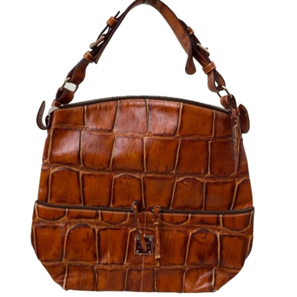 Dooney & Bourke | Bags | Dooney Bourke Authentic Brown Leather ...